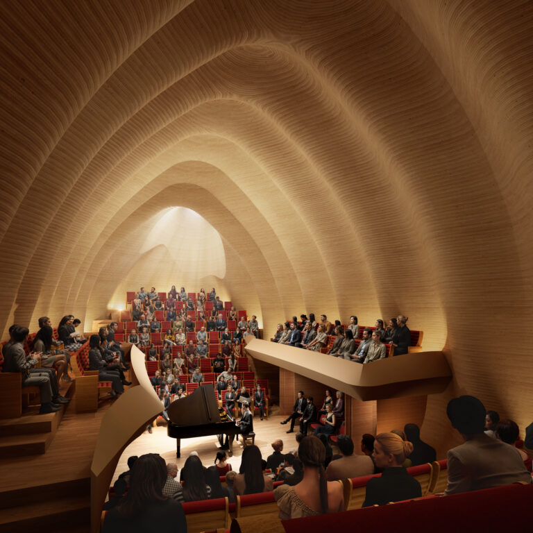 Shigeru Ban designs intimate timber concert hall in the Swiss Alps ...
